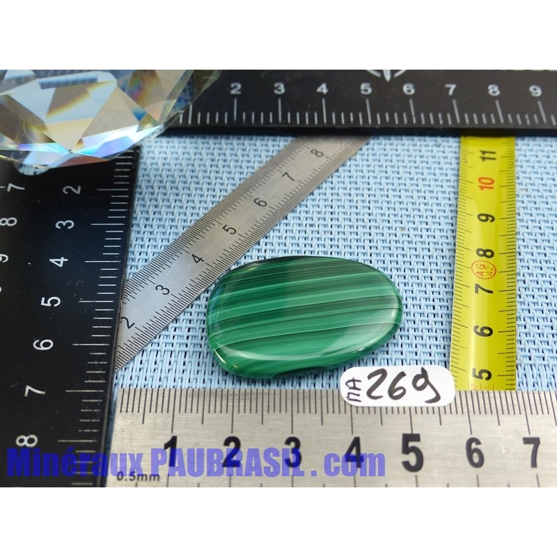Malachite en pierre plate fine - Minéraux et chakras - Lithotherapie