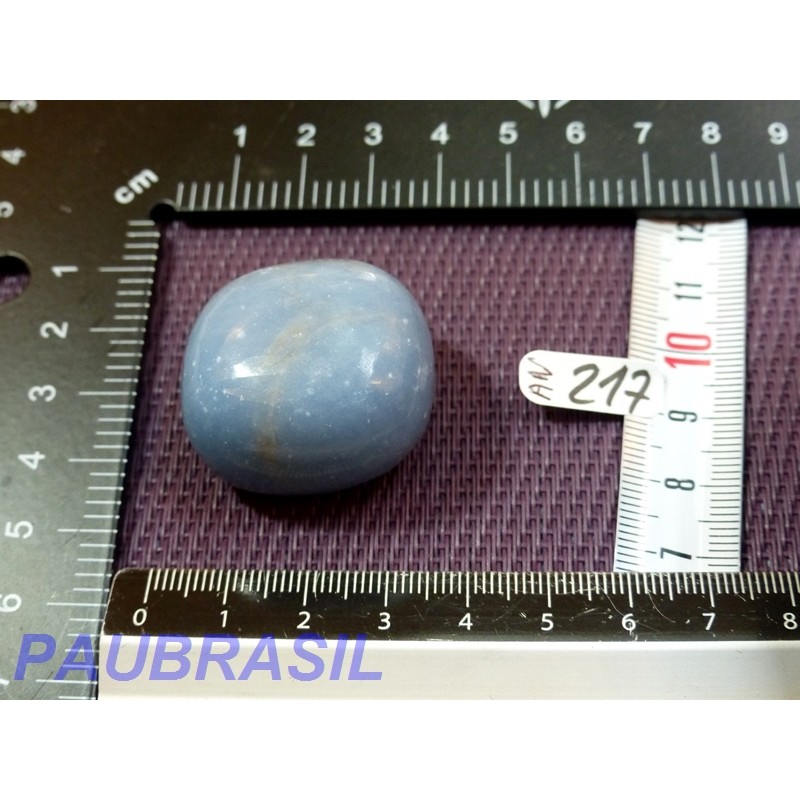 Angelite anhydrite en pierre roulée. Minéraux, vertus et chakras.