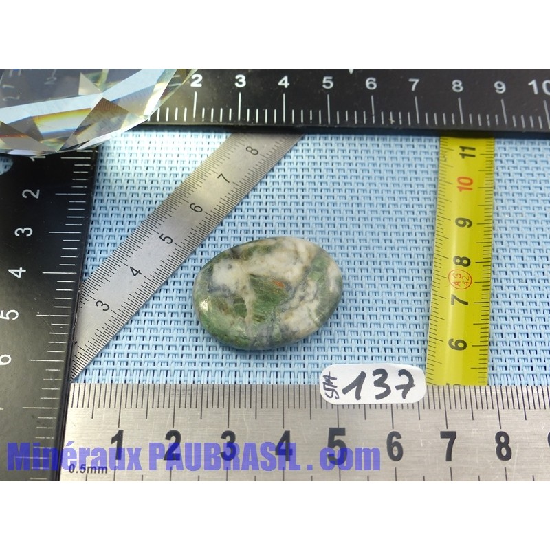 Smaragdite Cap Corse galet plat - Vertus - Pierre de l'harmonie.