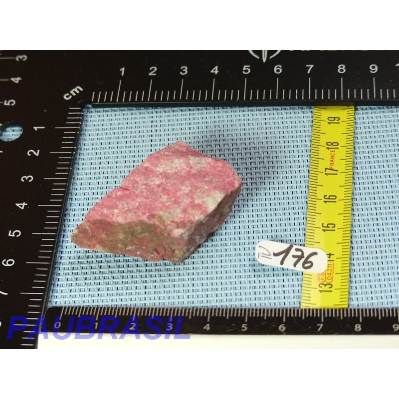 Thulite, zoïsite rouge en pierre brute - Minéraux de collection.